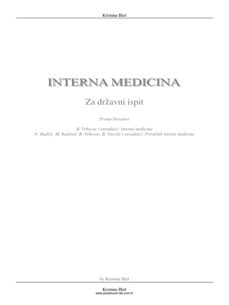 Interna Skripta Za Drzavni | PDF