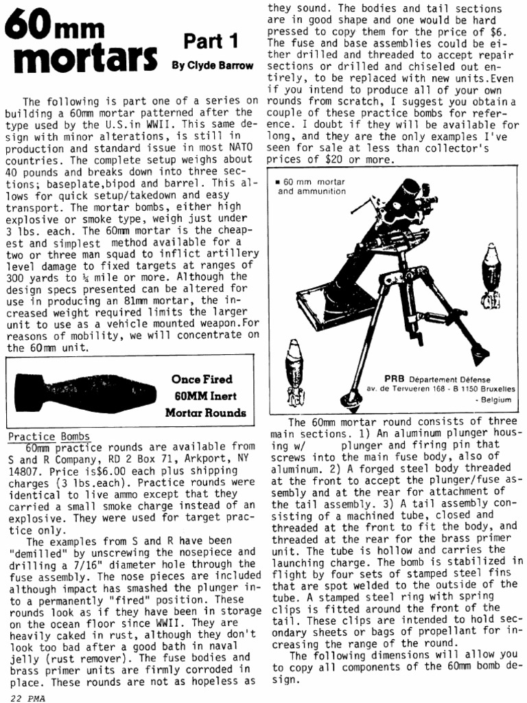 60mm Mortar Blueprints | PDF