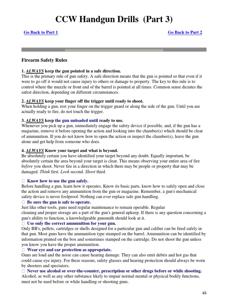 Handgun Drills 3 | PDF | Cartridge (Firearms) | Gun