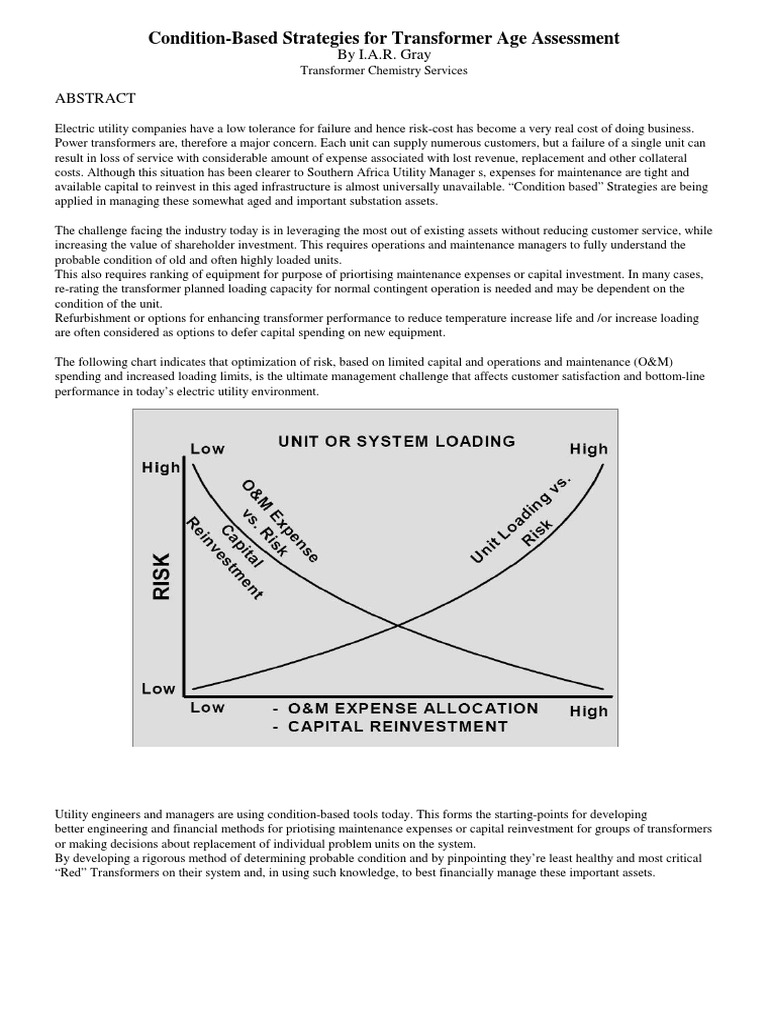 Transformer Age Assessment Strategies | PDF | Reliability Engineering ...