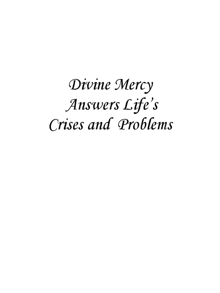 DM Answers Life Crises and Problems | PDF | Mercy | Seven Deadly Sins