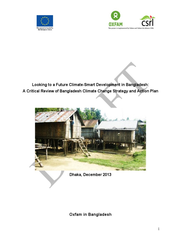Looking To A Future Climate-Smart Development in Bangladesh: A Critical ...