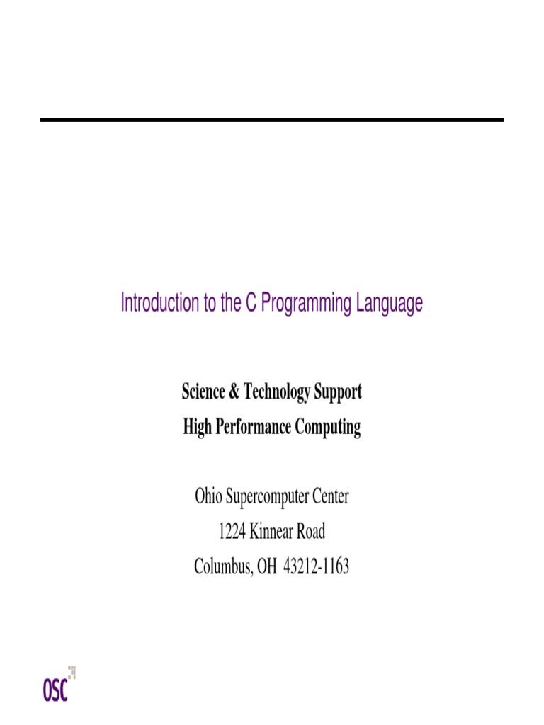 Introduction To The C Programming Language | PDF | C (Programming ...