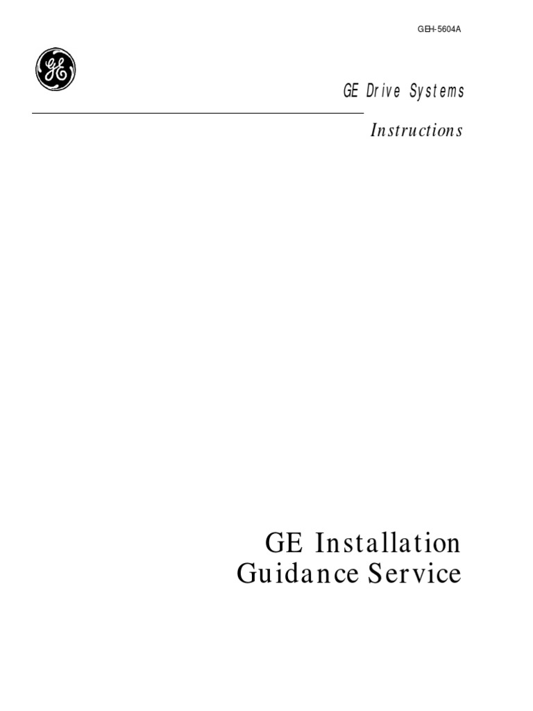 GE Installation Guidance Service: Instructions | PDF | Alternating ...