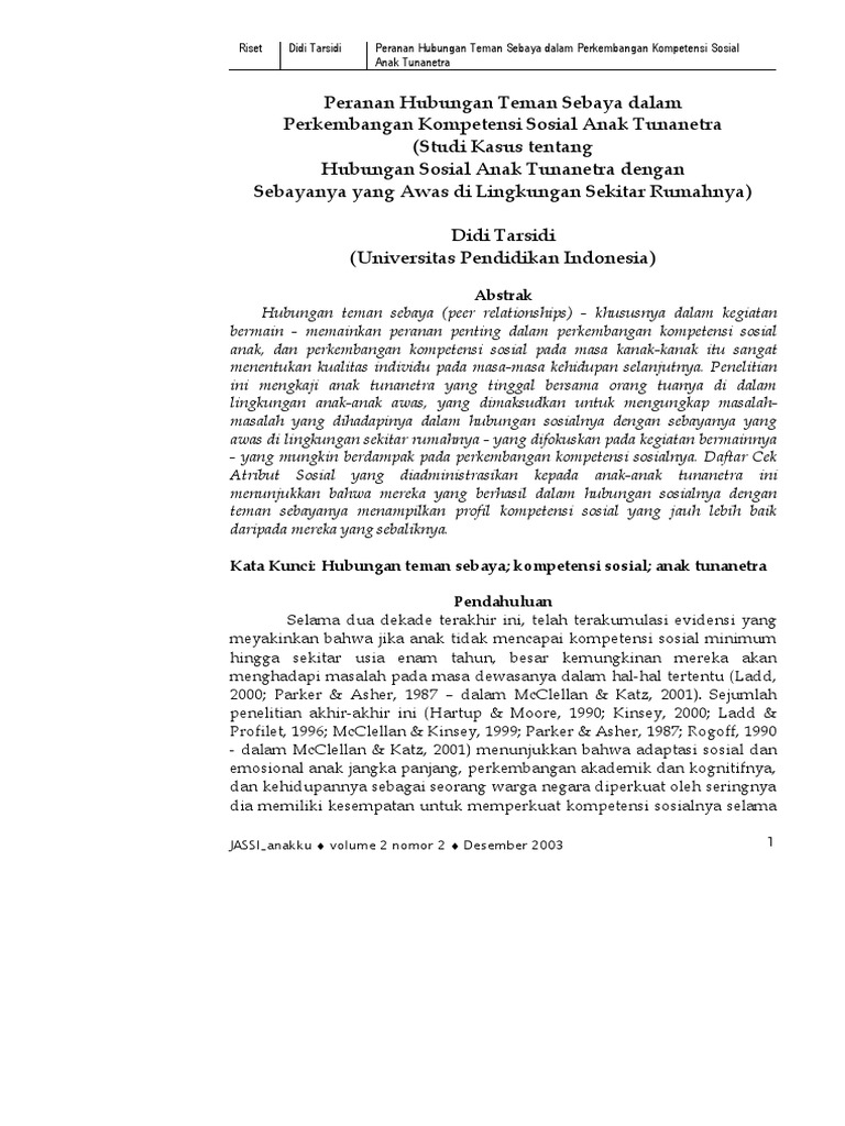 Peranan Teman Sebaya | PDF