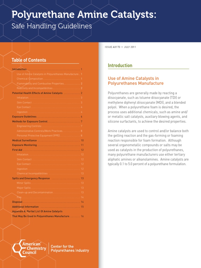 Polyurethane Amine Catalysts | PDF | Personal Protective Equipment ...