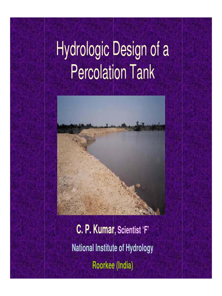 Percolation - Tank Design | PDF | Groundwater | Water Resources