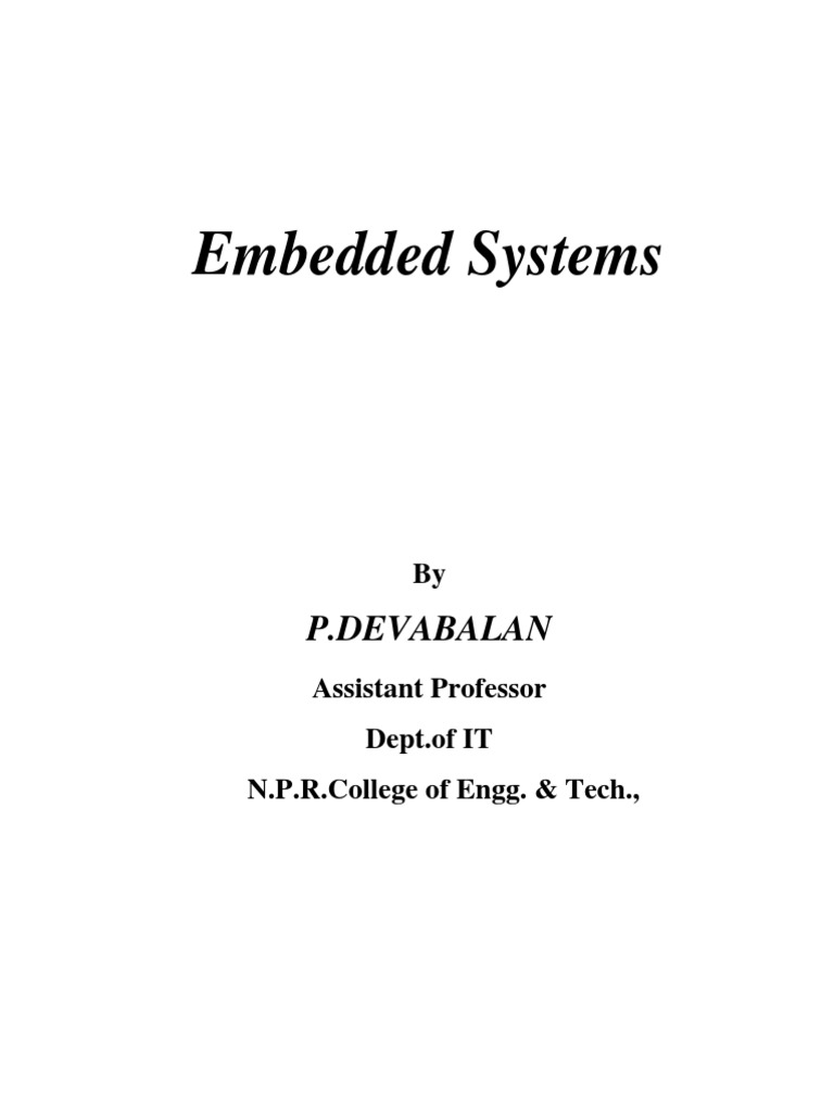 Embedded Systems Materail | PDF | Embedded System | Scheduling (Computing)