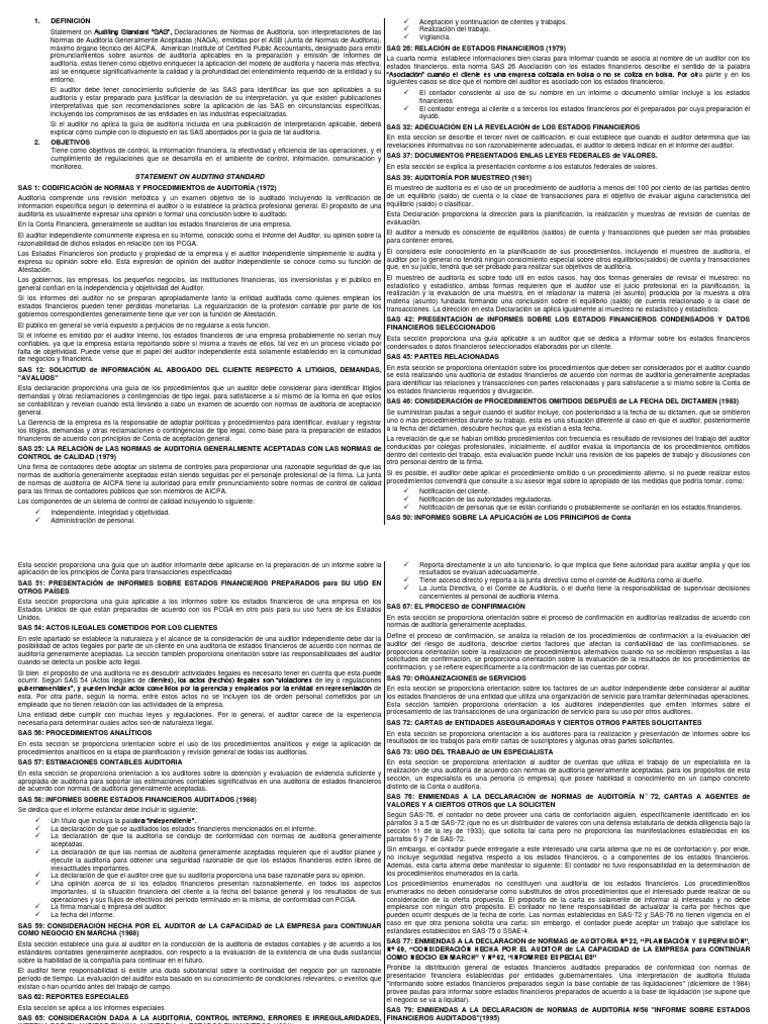 Informe Sas y Nagus | PDF | Auditoría financiera | Contralor
