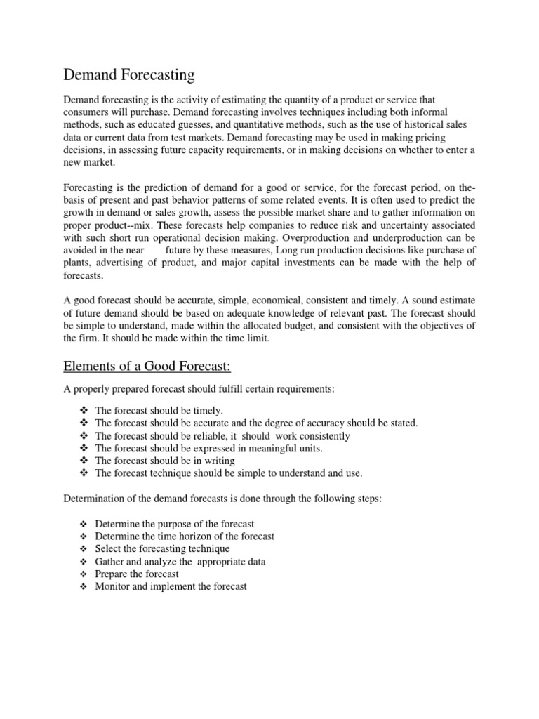 Demand Forecasting | PDF | Forecasting | Time Series