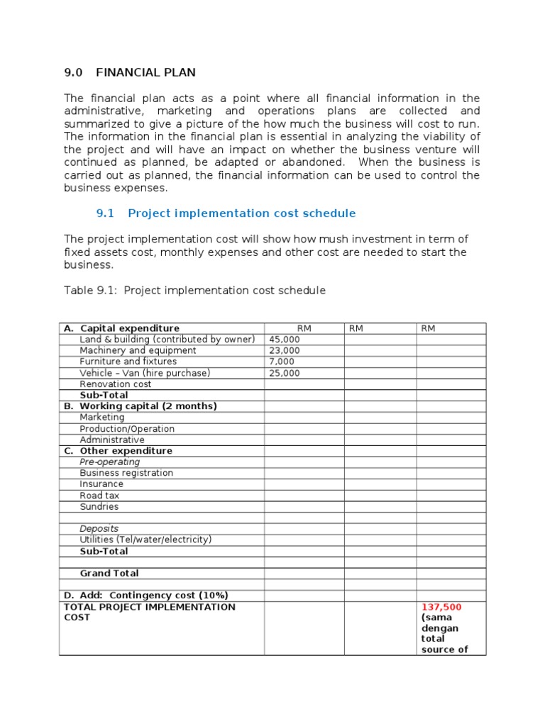 Financial Plan Template | PDF