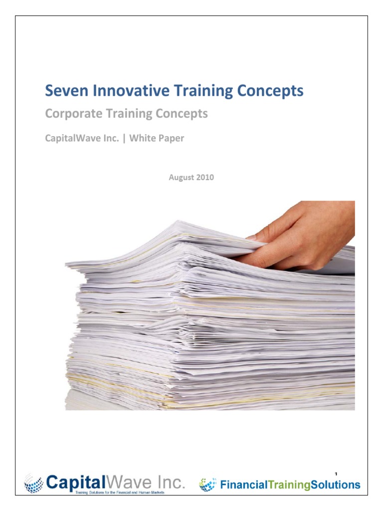 7 Innovative Training Concepts White Paper August 2010 | PDF ...