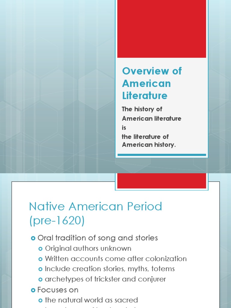 History of American Literature Overview | PDF | Romanticism | Poetry