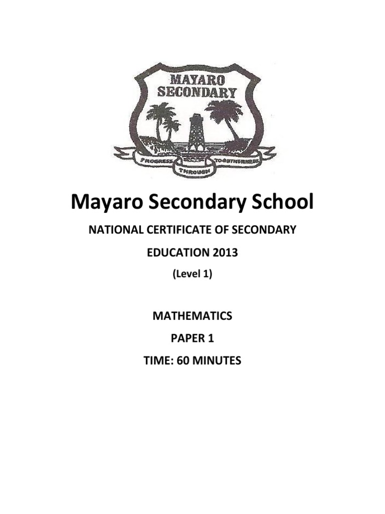 Form 3 Mock Exams 2013 p1 | PDF | Cartesian Coordinate System | Test ...
