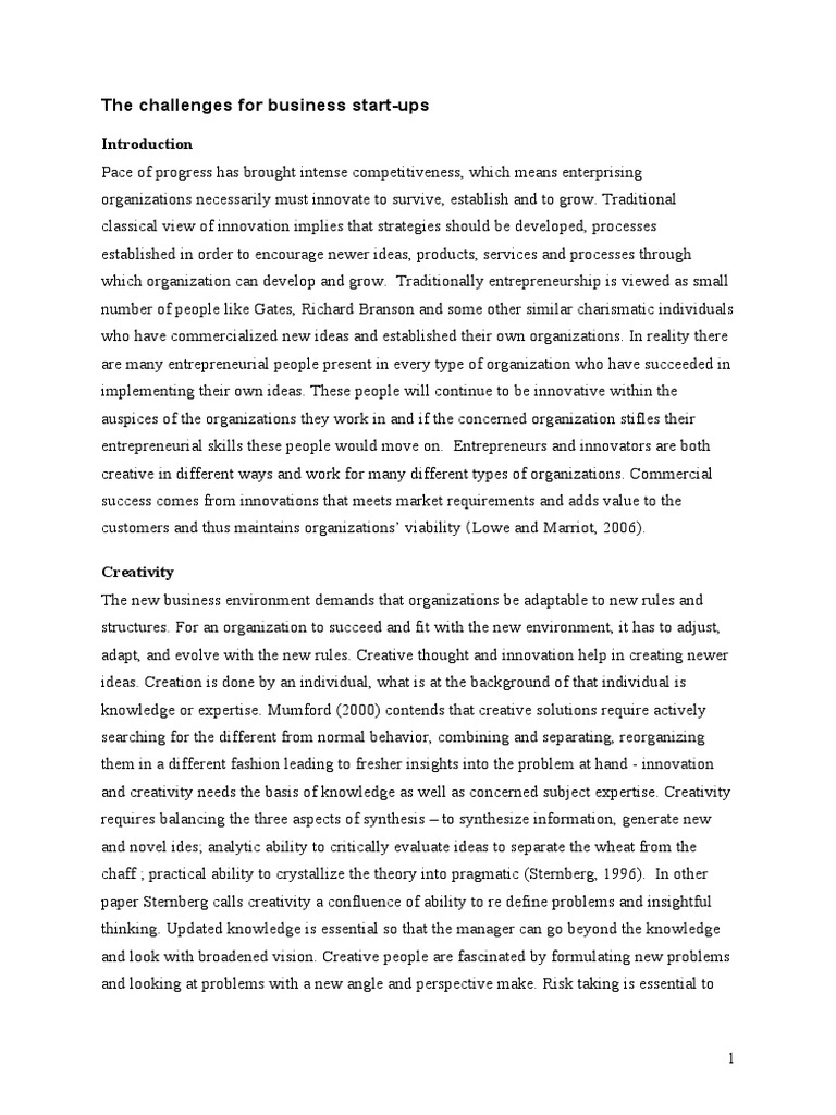 The Management of Innovation Brief | PDF | Innovation | Entrepreneurship