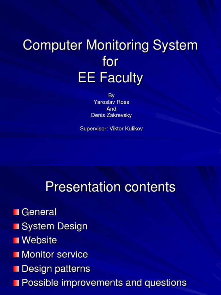 Computer Monitoring System | PDF | Databases | Websites