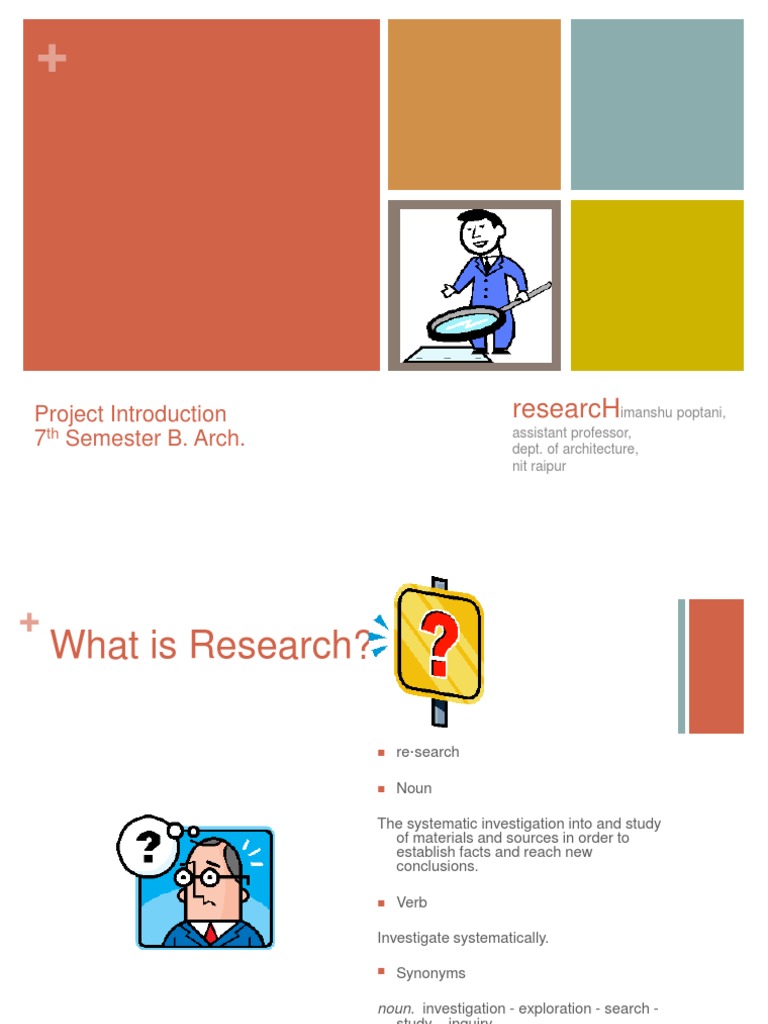 Research: Project Introduction 7 Semester B. Arch | PDF | Hypothesis ...