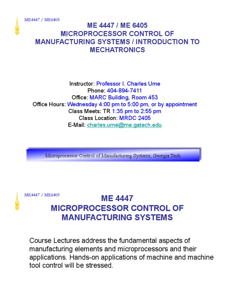 Microprocessor Control Course Overview | PDF | Programmable Logic Controller | Microcontroller