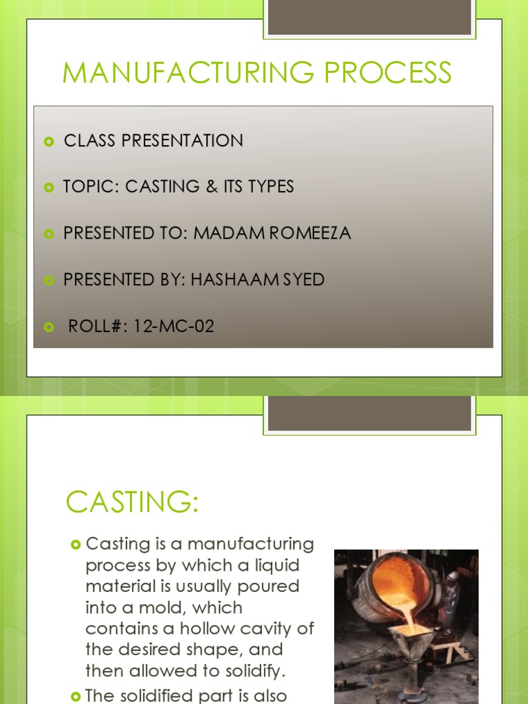 Casting | PDF | Casting (Metalworking) | Process Engineering