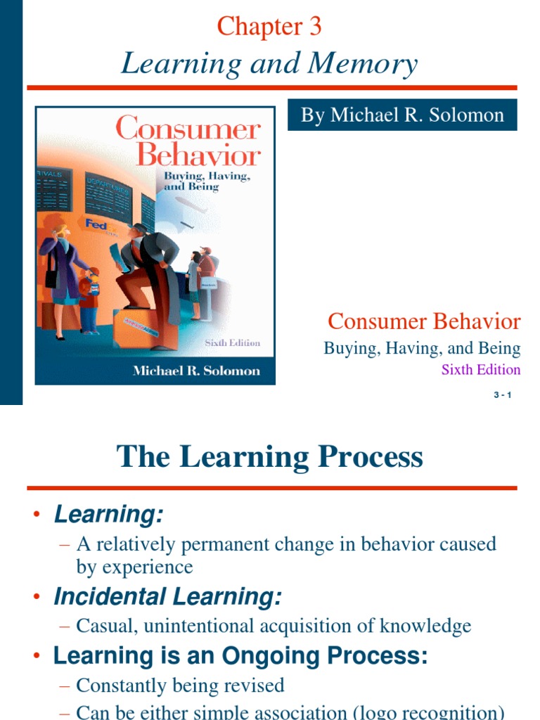 Learning and Memory: Consumer Behavior | Classical Conditioning | Memory