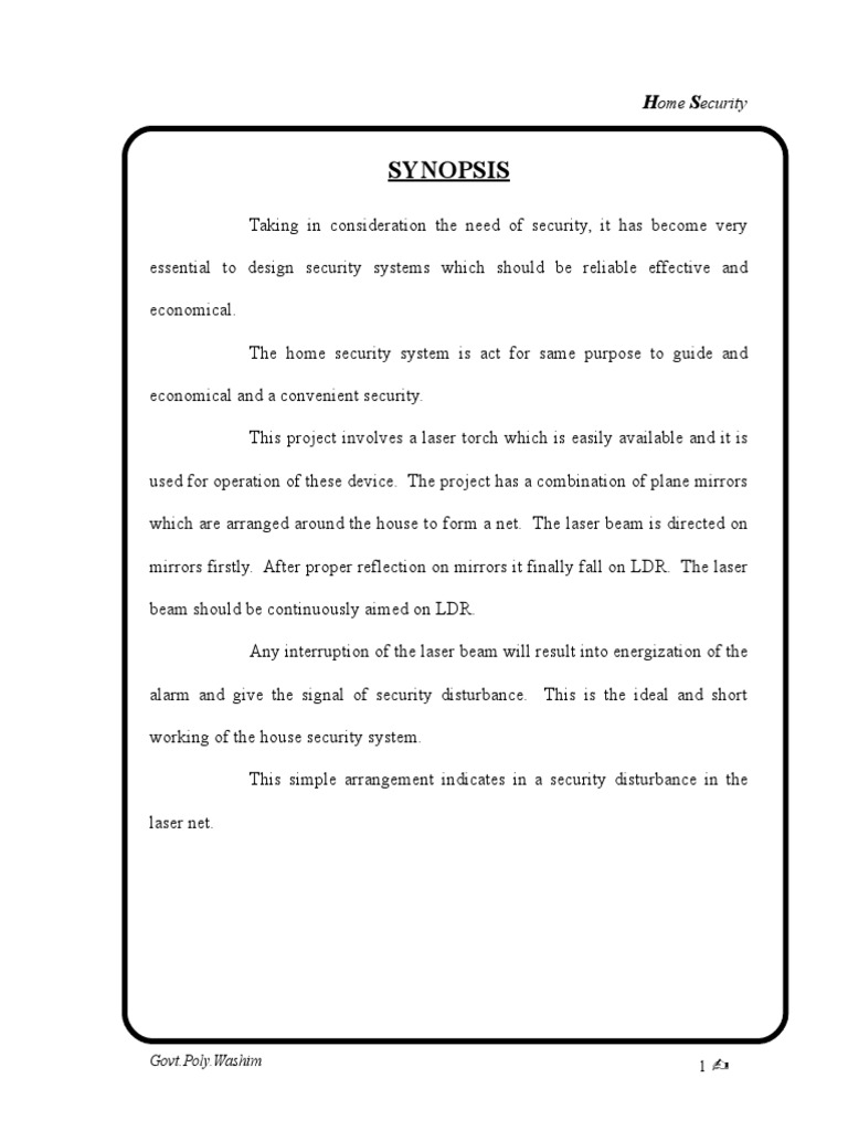 Synopsis: Ome Ecurity | Download Free PDF | P–N Junction | Electrical ...