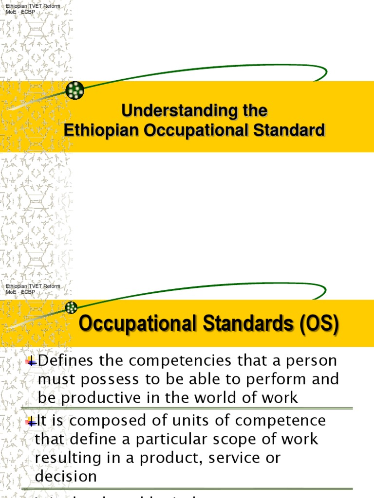 Understanding The Ethiopian Occupational Standard | PDF | Competence ...