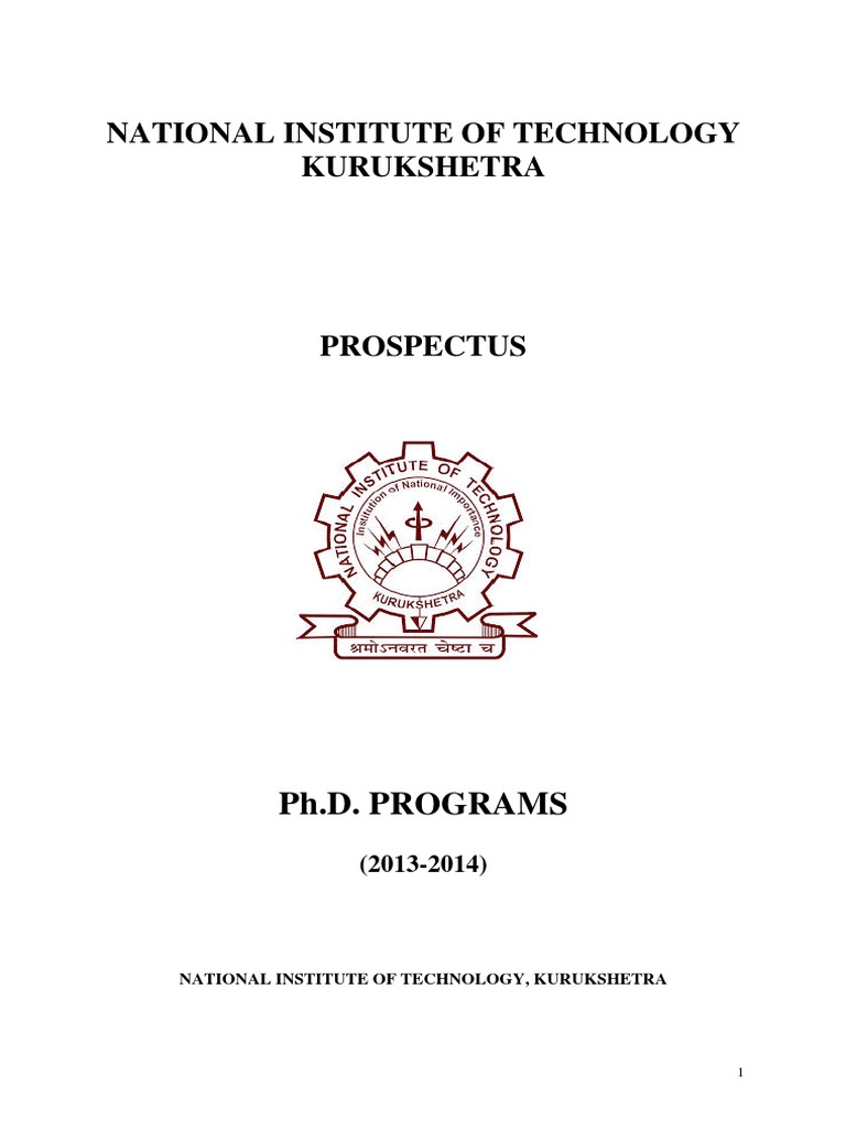 PHD Prospectus 2013 | PDF | Doctor Of Philosophy | Thesis