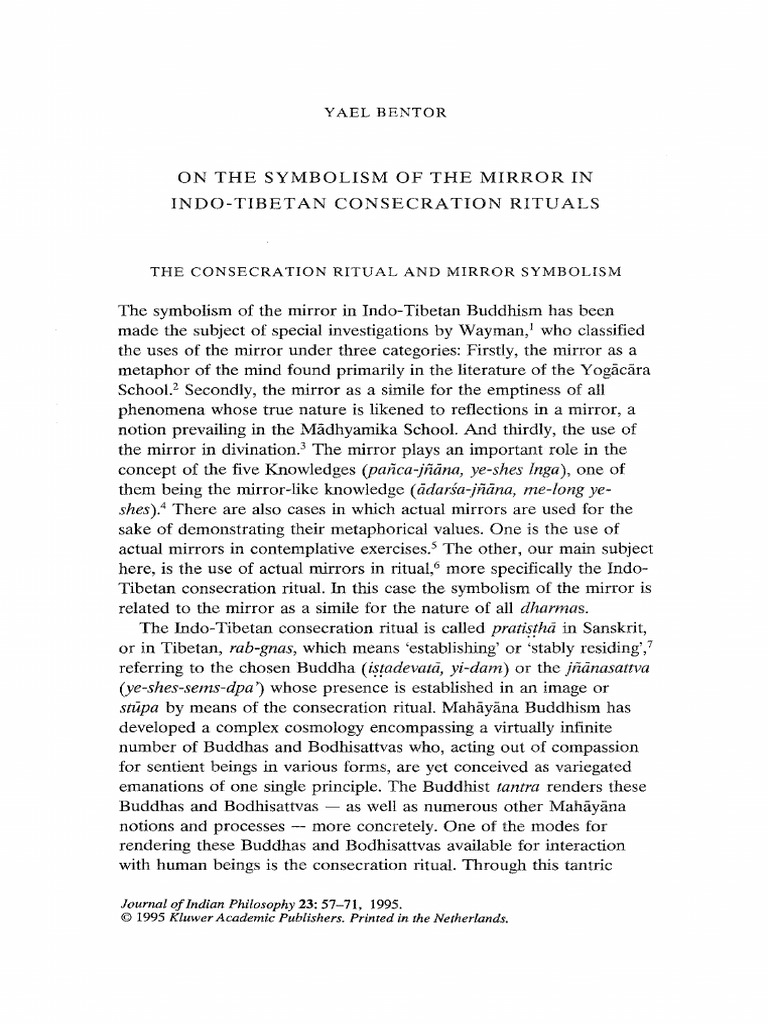 Mirror Symbolism in Tantric Consecration | PDF | Tibetan Buddhism ...