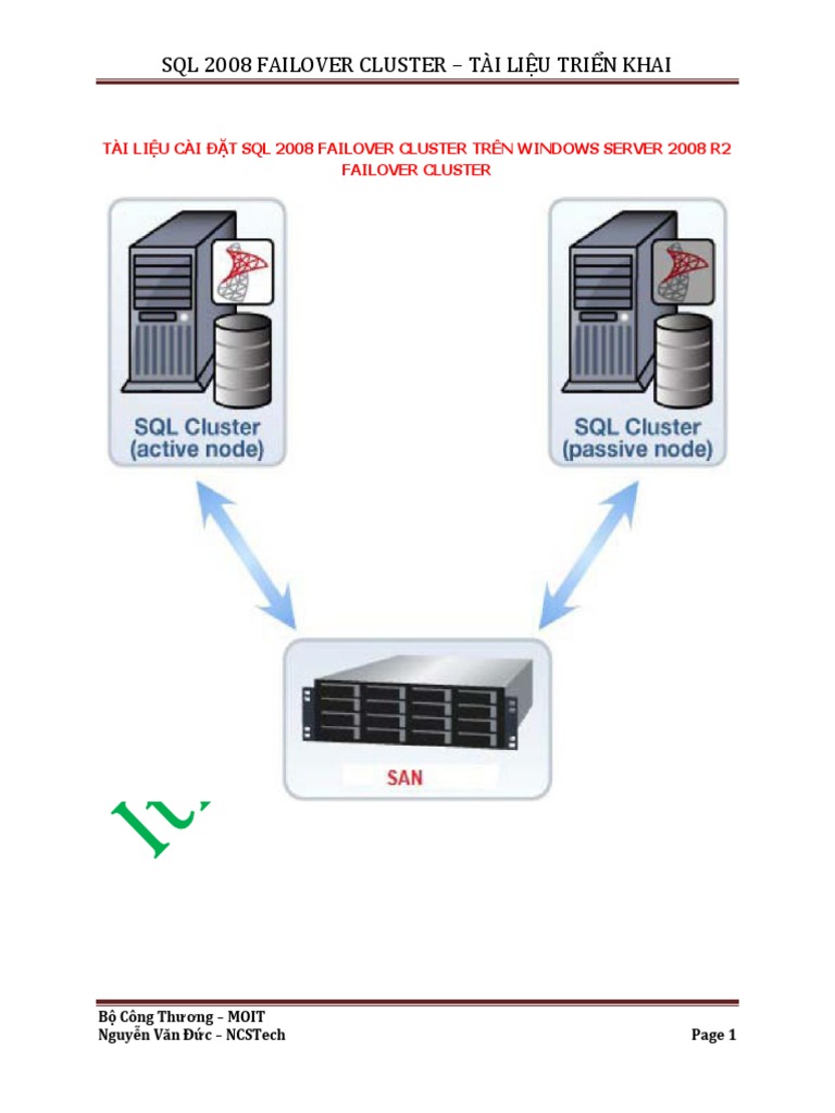 Tai Lieu Trien Khai SQL Cluster | PDF