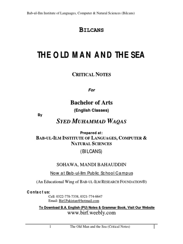 The Old Man and the Sea.pdf1 | Philosophical Science | Science