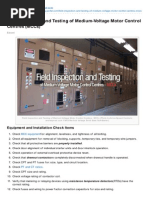 MCC Test Procedure | PDF | Relay | Transformer