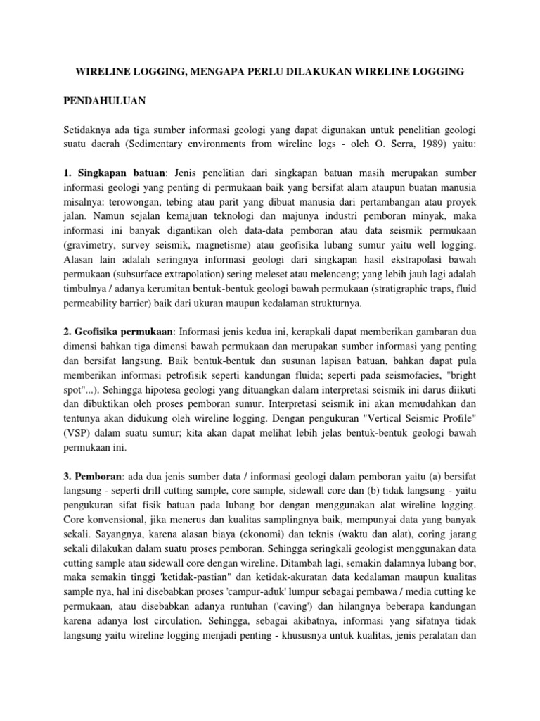 Wireline Logging | PDF