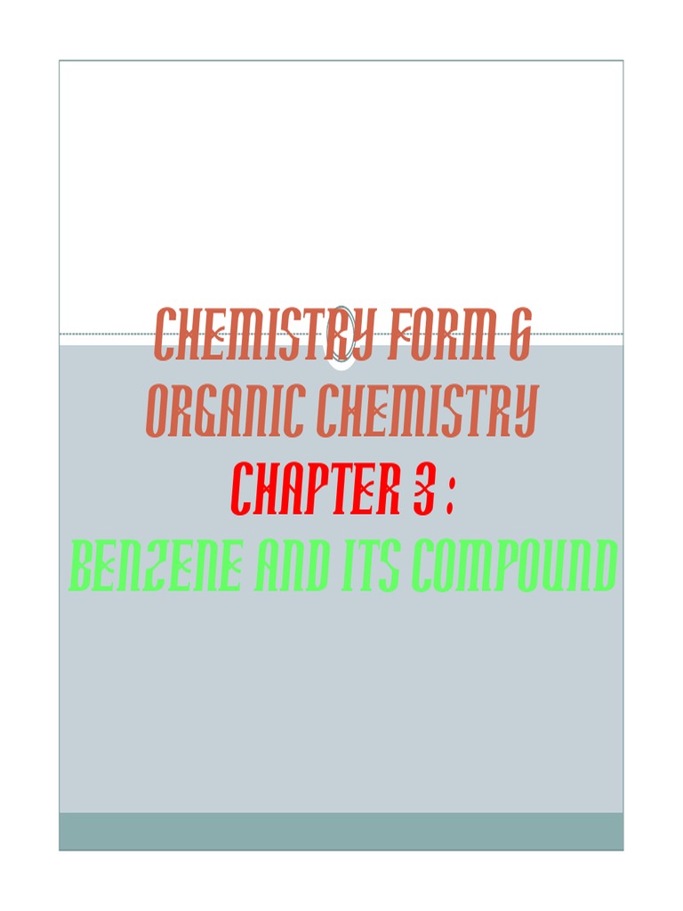 Chemistry Form 6 Sem 3 03 | PDF | Toluene | Chemical Reactions