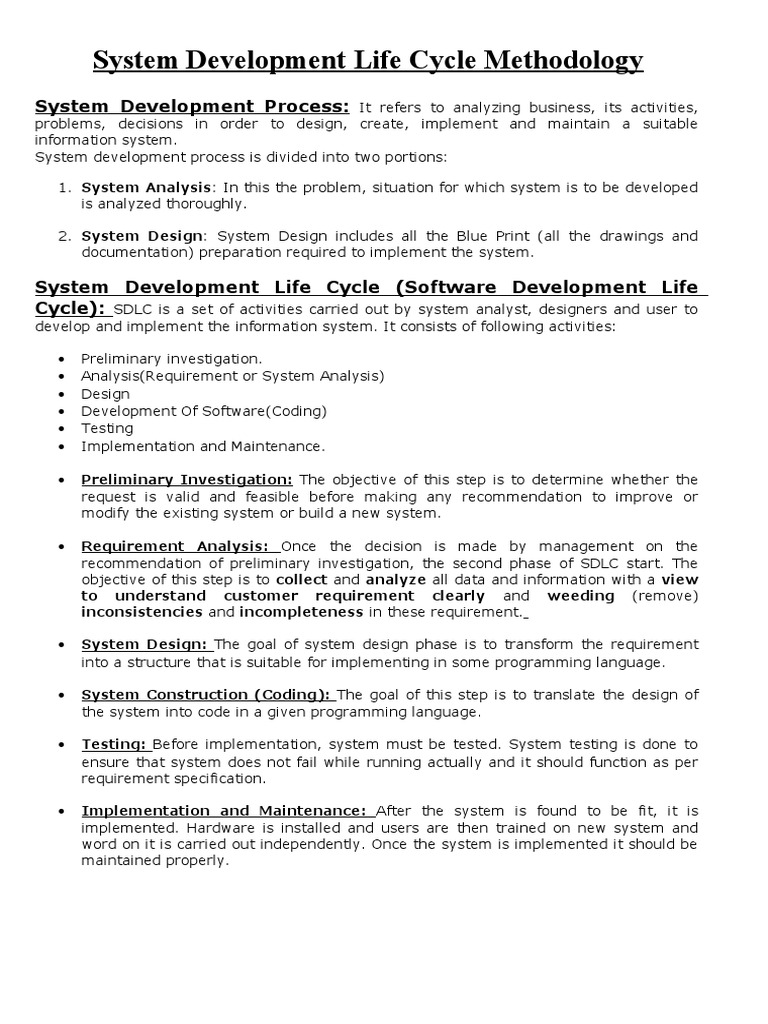 CH 2 SDLC Isca | PDF | Computer Program | Programming
