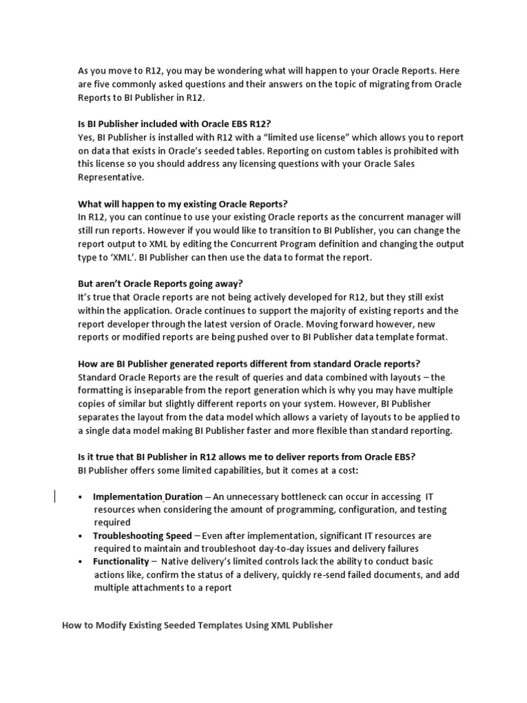 BI Publisher | Download Free PDF | Portable Document Format | Xml