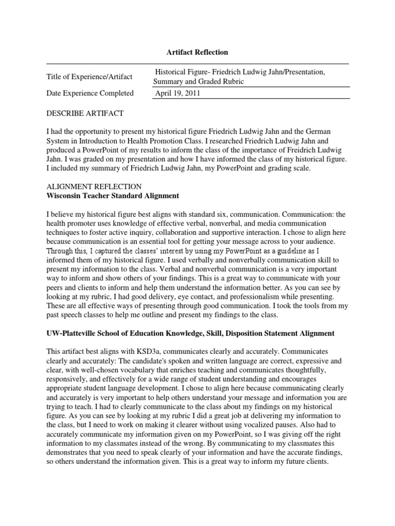Artifact Reflection-Communication | PDF | Language Development ...