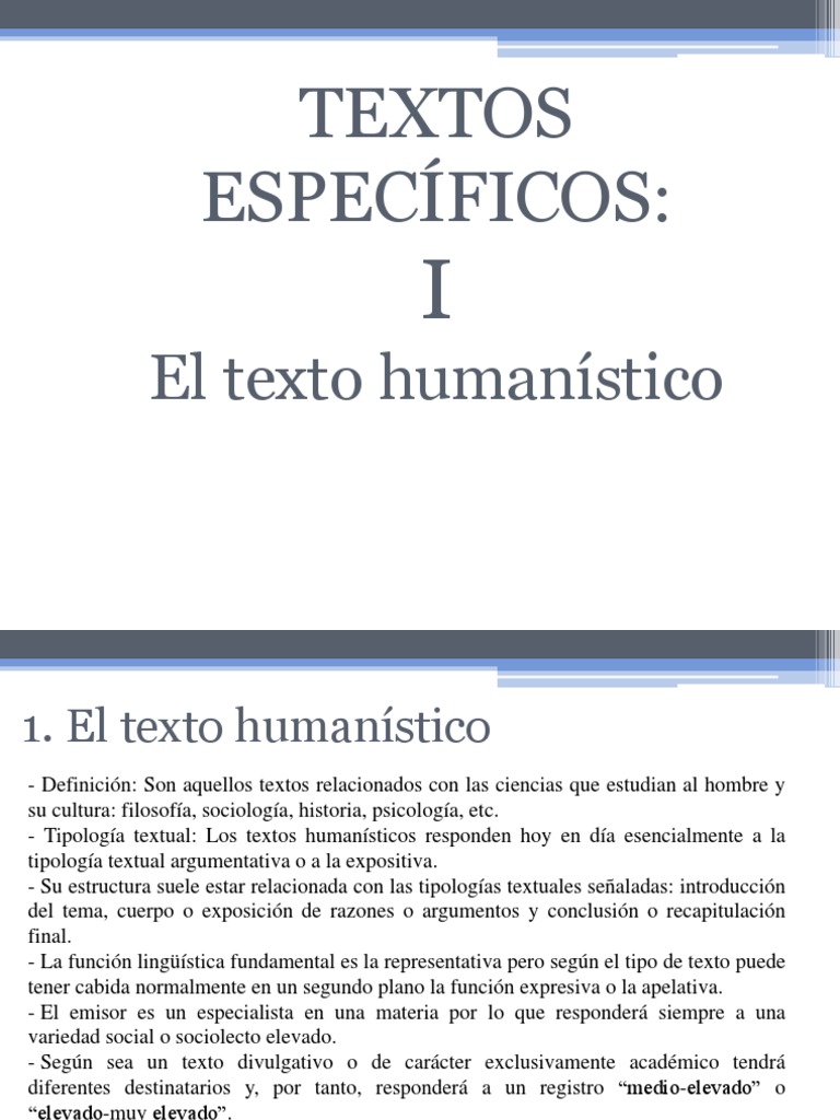 Los textos humanísticos | Ensayos | Science