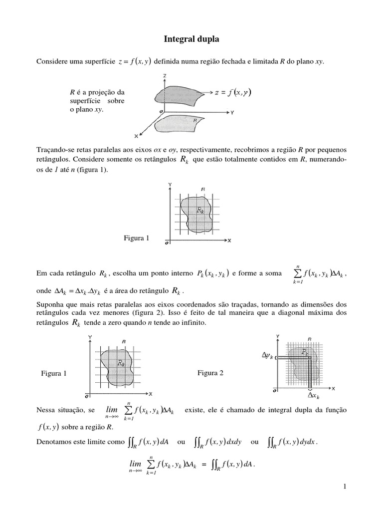 Integral Dupla e Aplicações | Download grátis PDF | Cálculo | Ensino de ...