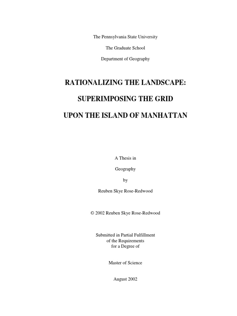 Rationalizing The Landscape: Superimposing The Grid Upon The Island of ...