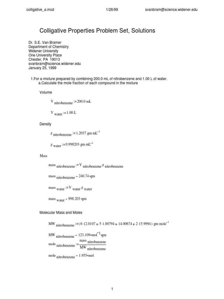 Chemistry | PDF | Mole (Unit) | Solution