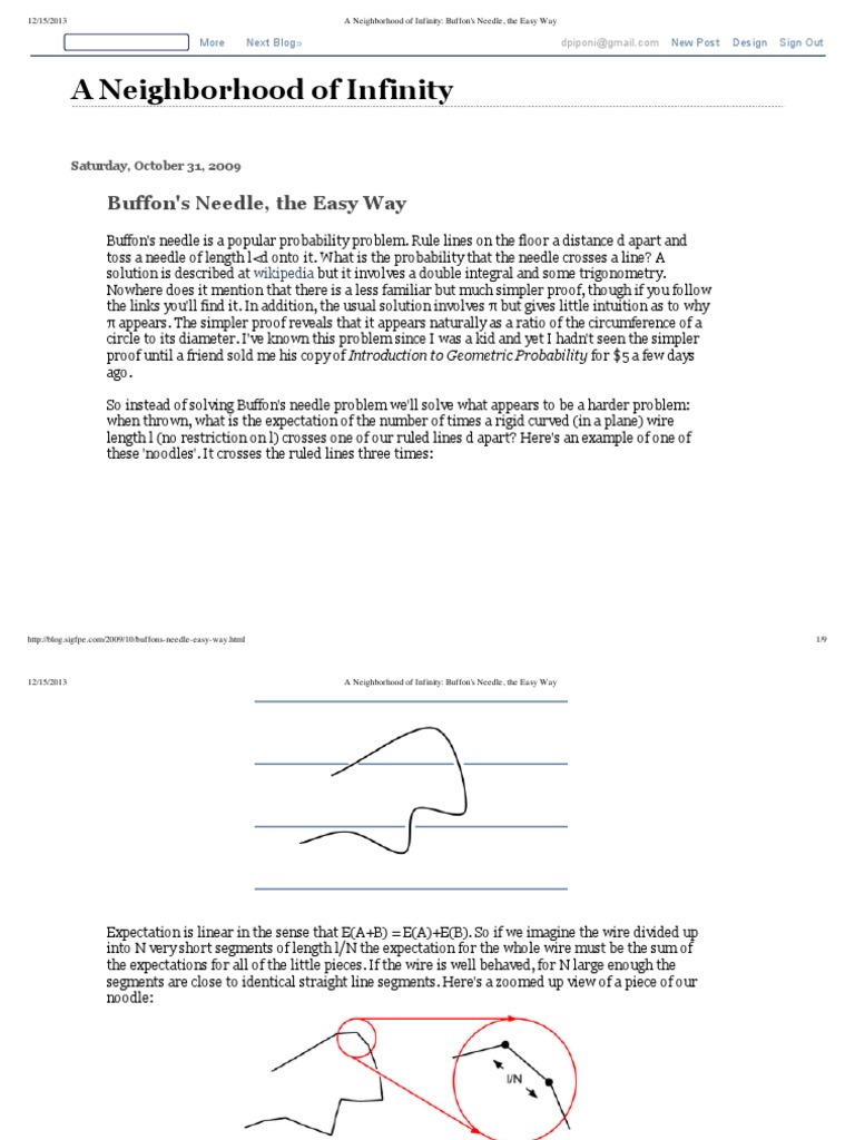 An Intuitive Geometric Approach to Solving Buffon's Needle Problem ...