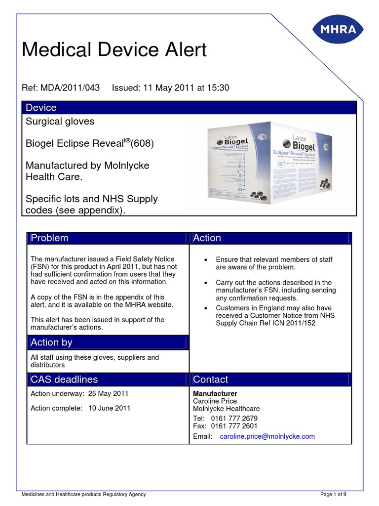 Medical Device Alert | PDF | National Health Service | Nursing