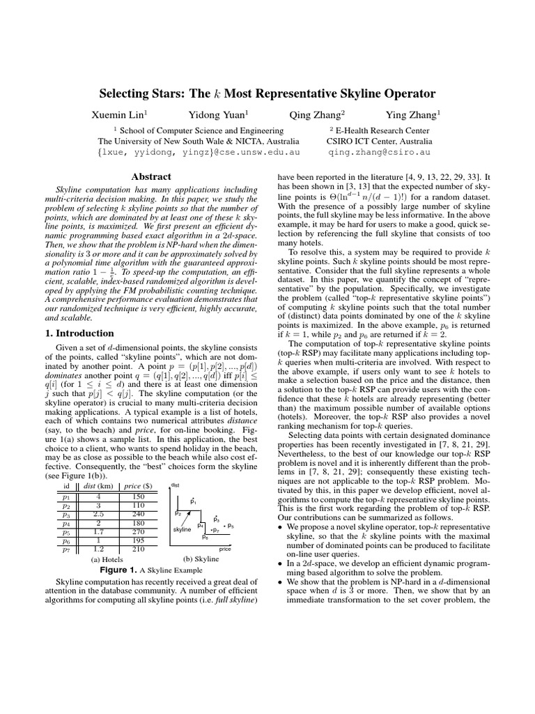 Icde 2007 K-Skyline | PDF | Integrated Truss Structure | Algorithms And ...