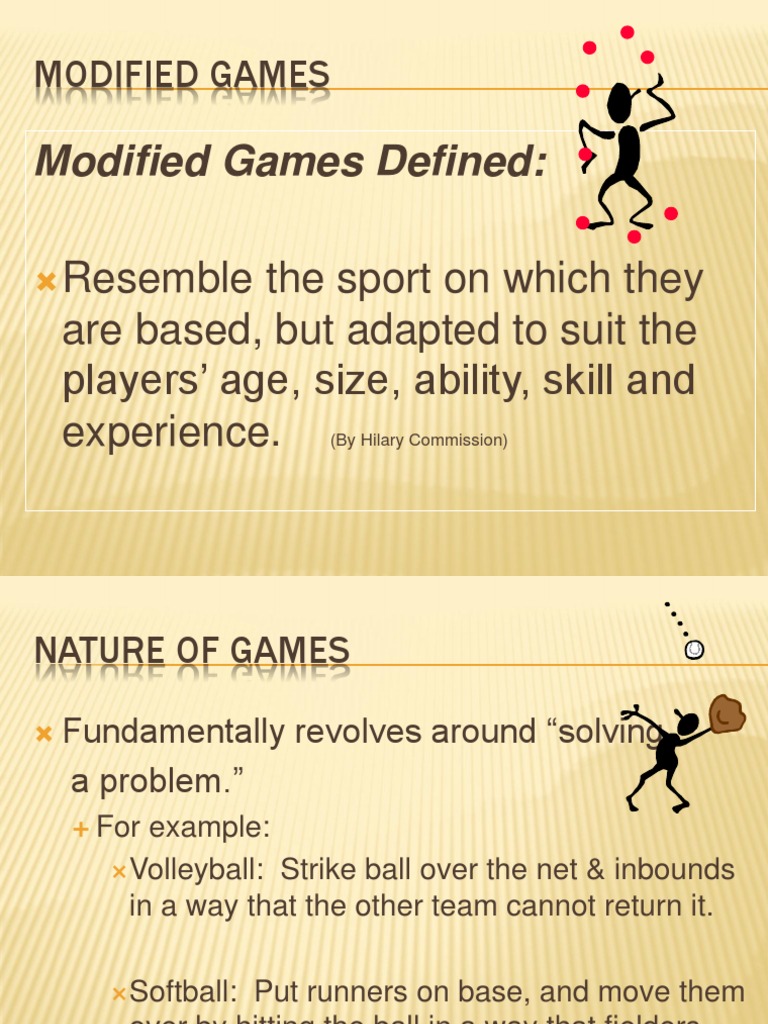 Modified Games Small-Sided Games | PDF | Softball | Psychology