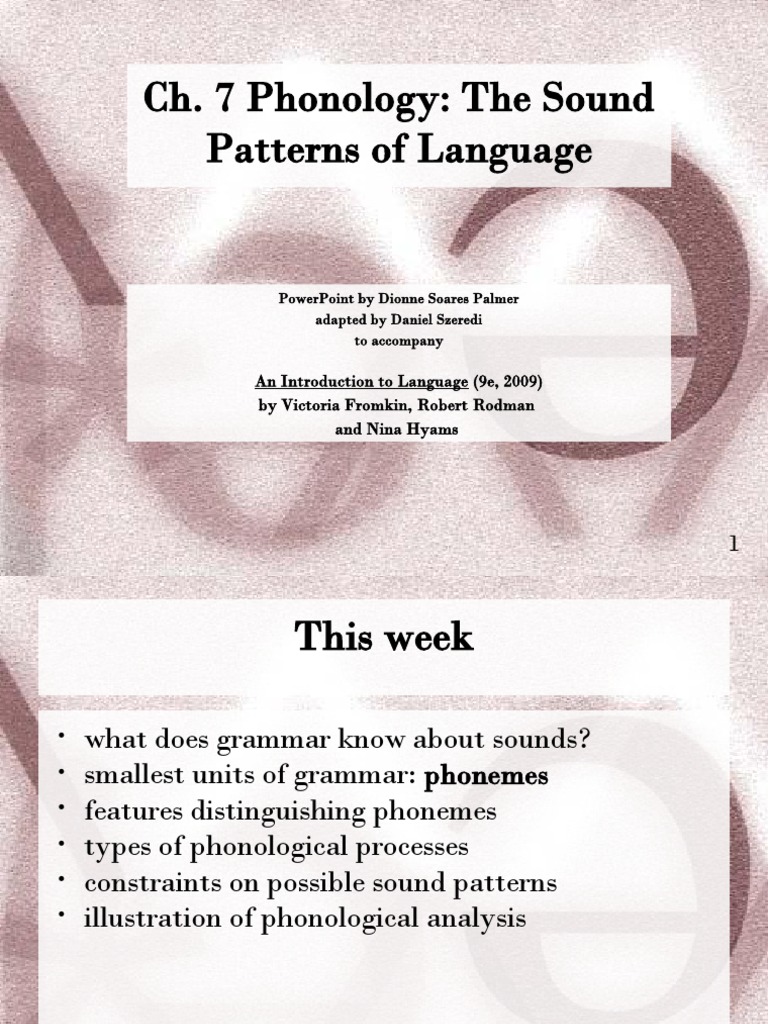 The Sound Patterns of Language | PDF | Syllable | Phoneme
