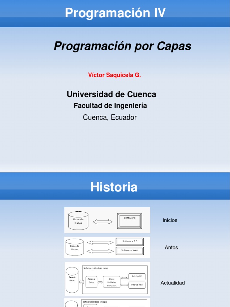 Programación por Capas en Desarrollo Software | PDF | Programación de ...
