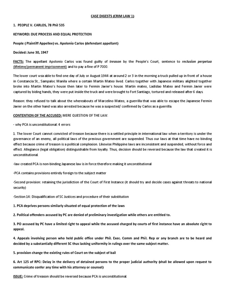 Key Legal Cases on Due Process & Expression | PDF | Judiciaries | Justice