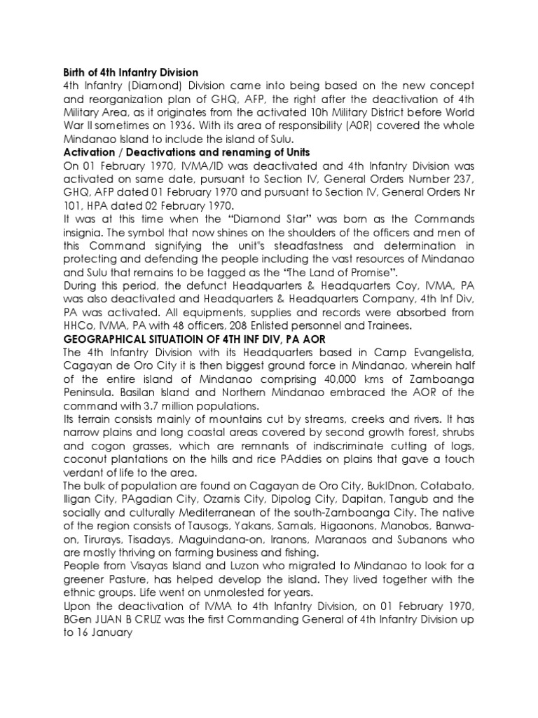 4th Infantry Division | PDF | Division (Military) | Brigade
