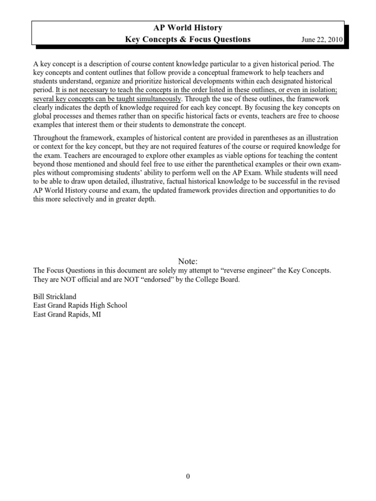 AP World History Key Concepts | PDF | Pastoralism | Civilization