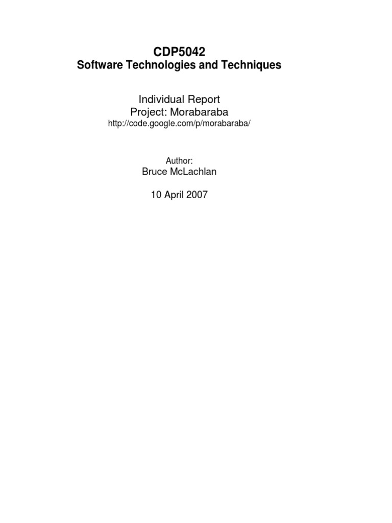 Software Technologies and Techniques: Individual Report Project: Morabaraba | PDF | Software ...